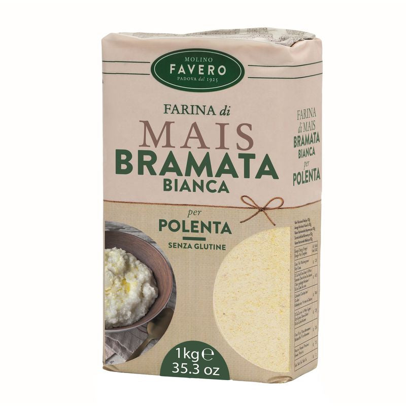 FAVERO WHITE FLOUR FOR POLENTA BRAMATA 1,0 kg – Autentico Italiano